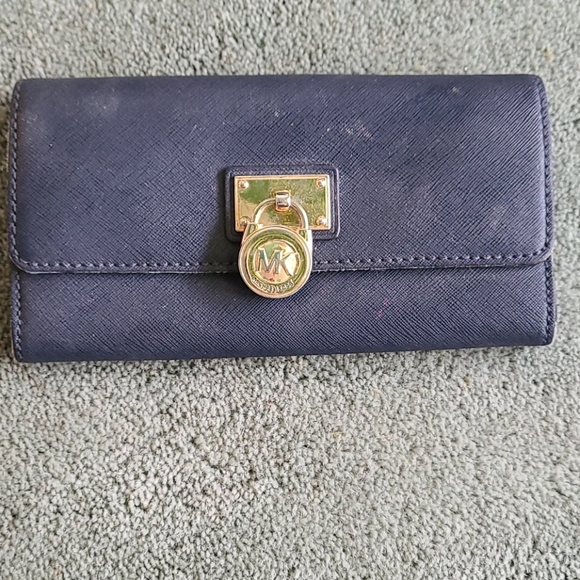 MICHAEL Michael Kors | Bags | Michael Kors Navy Blue Wallet | Poshmark